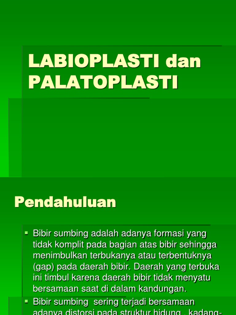 Labioplasty and Palatoplasty | PDF