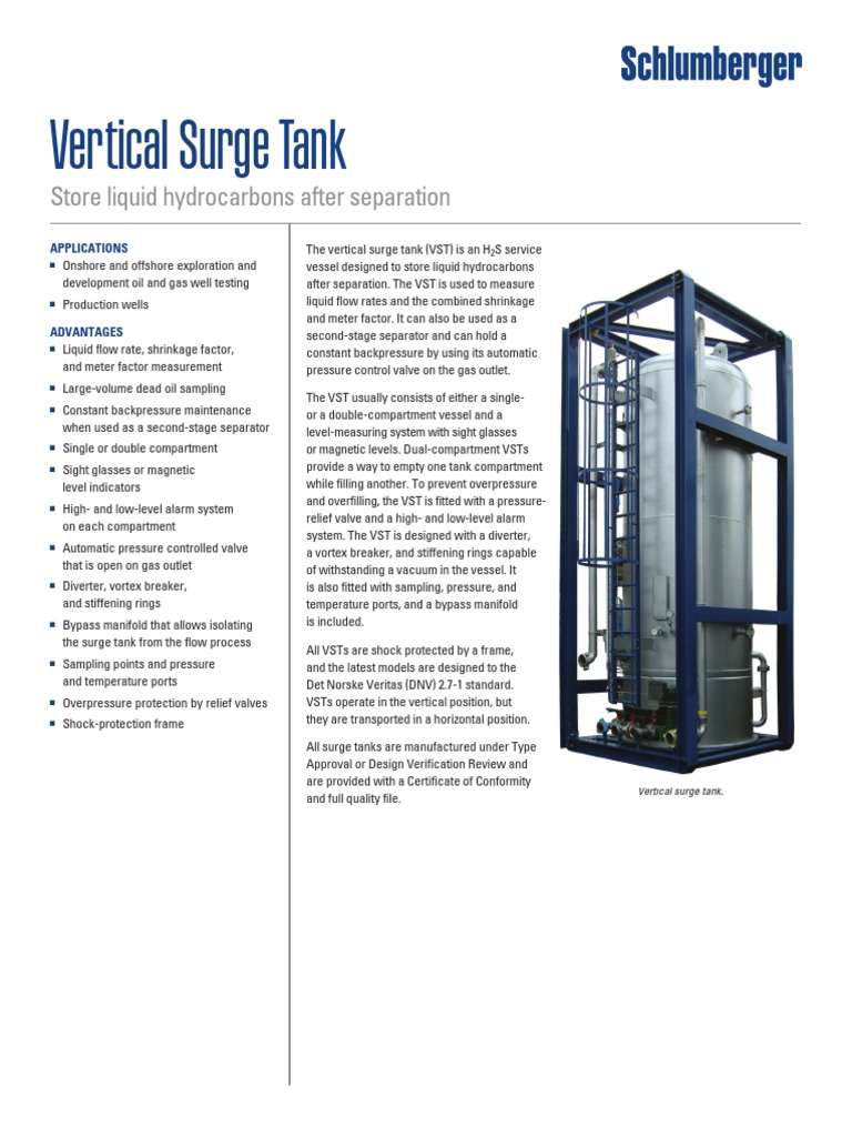 Vertical Surge Tank | PDF | Valve | Gas Technologies