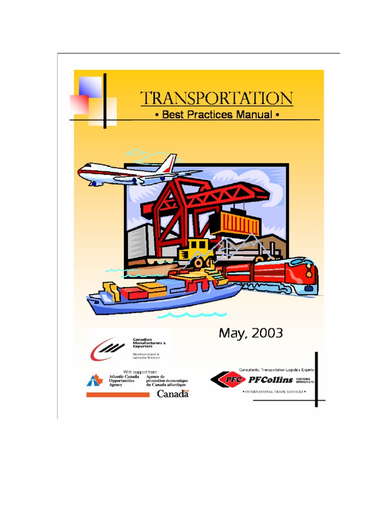 Transportation - Best Practices Manual | PDF | Cargo | Insurance