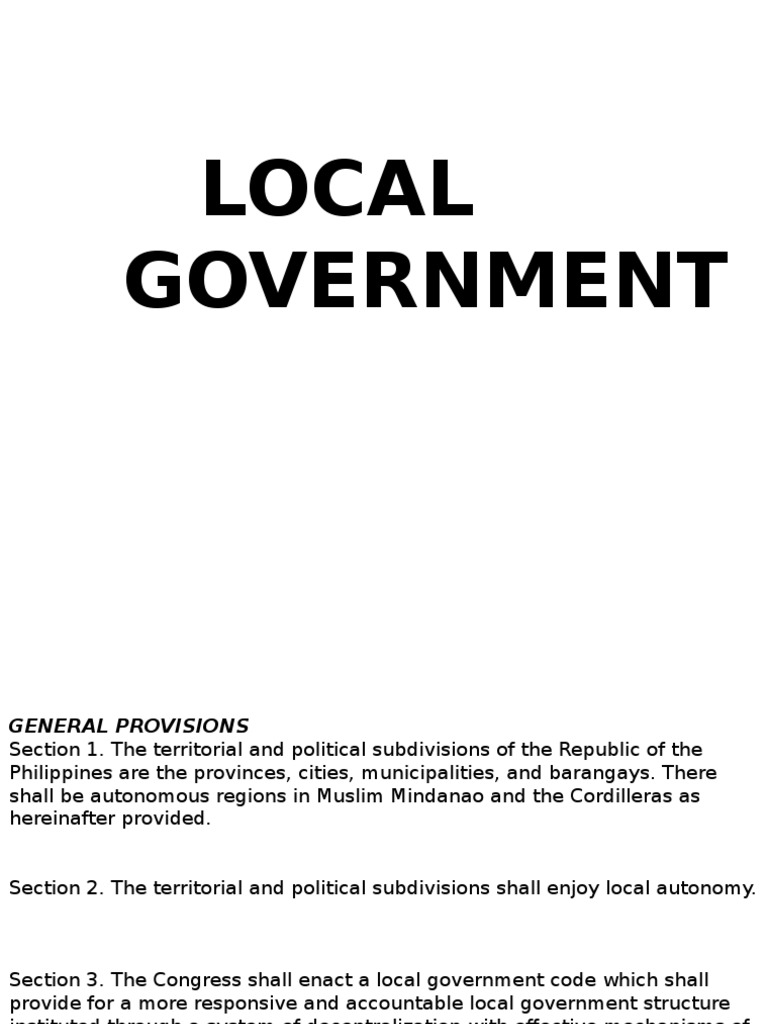 Presentation 1 | PDF | Local Government | Constitutional Law