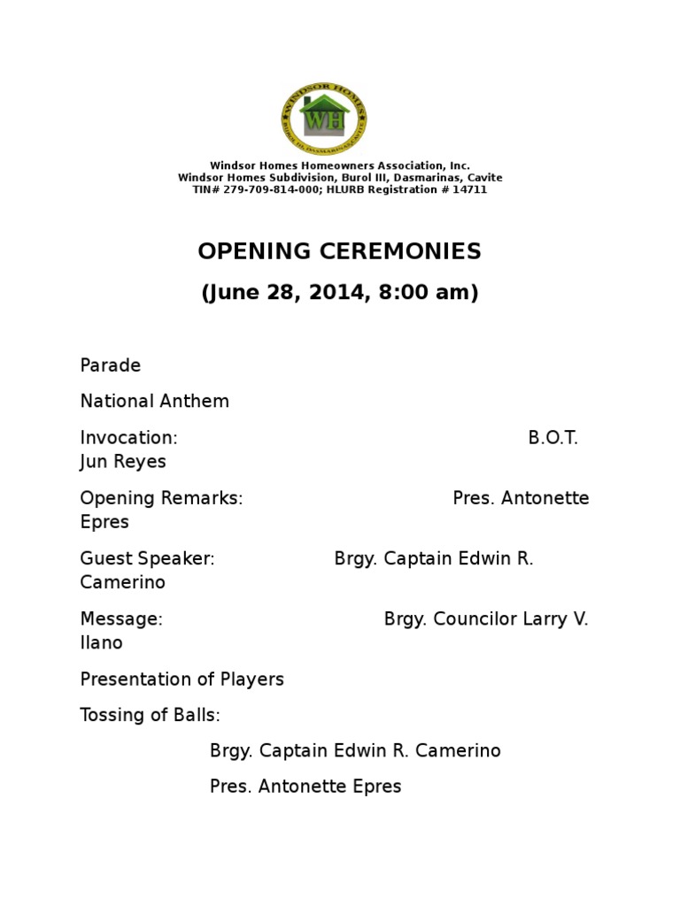 Sports Fest Program | PDF