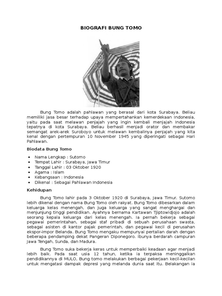Biografi Bung Tomo | PDF