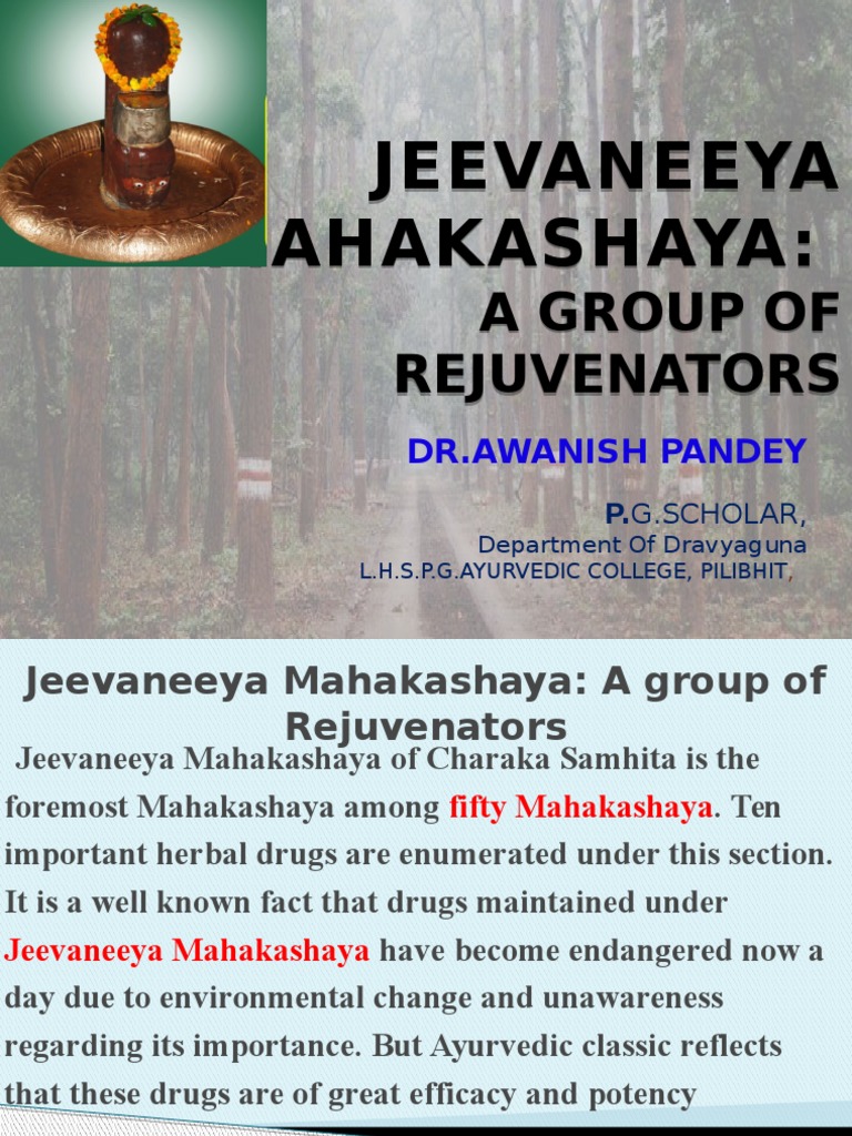 Jeevaneeya Mahakashaya | PDF | Ayurveda | Botany