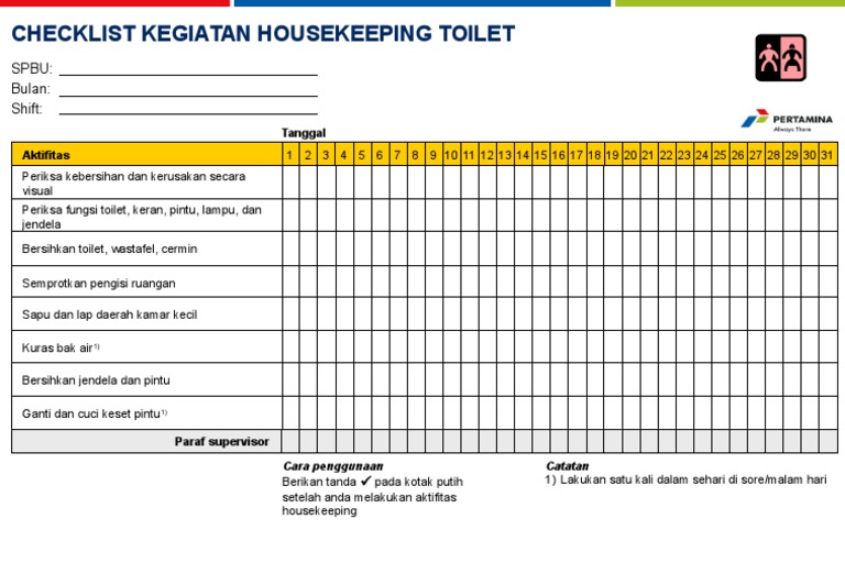 Form Housekeeping Toilet SPBU | PDF