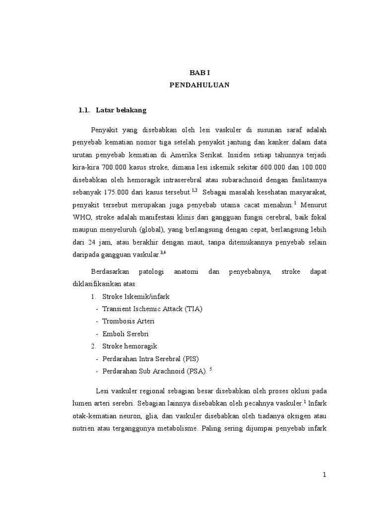 Penanganan Infark Serebri dan Epidemiologinya | PDF