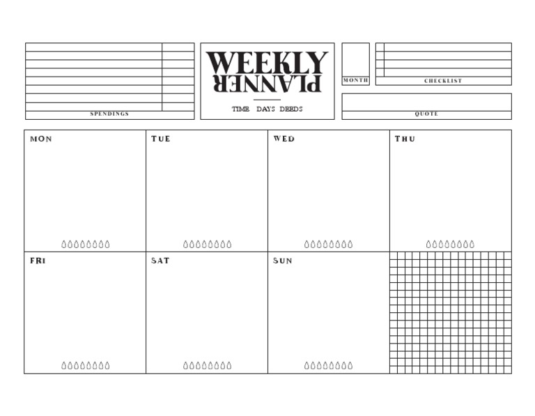 Letter Weekly Planner | PDF