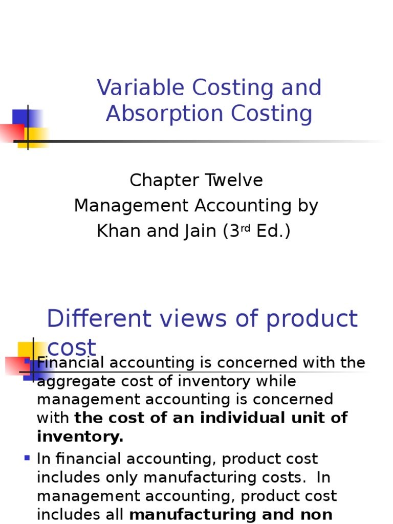 Absorption and Variable Costing - Ch. 2 PGDM New Final | Download Free PDF | Cost | Inventory