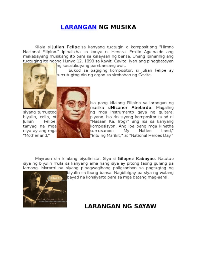 Larangan Ng Musika