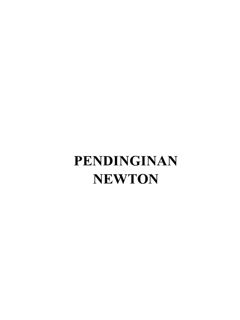 Pendinginan Newton | PDF
