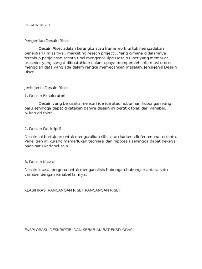 Desain Riset | PDF