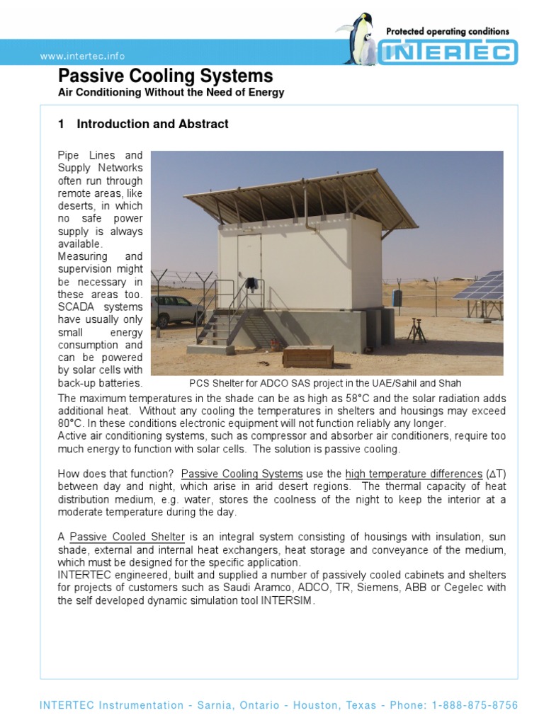 Passive Cool Shelter | Air Conditioning | Heat Exchanger