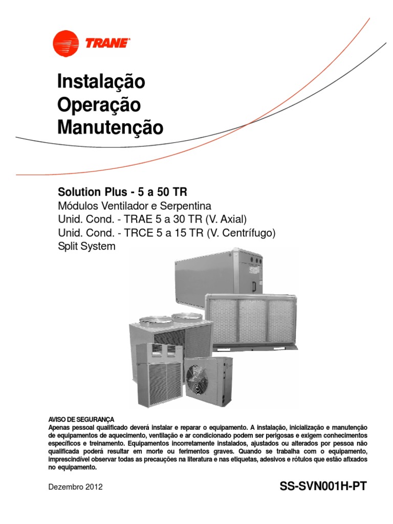 Catalogo Trane - IOM-DXPA (SS-SVN001H PT1212) - 003 PDF | PDF | Pressão | Ar condicionado