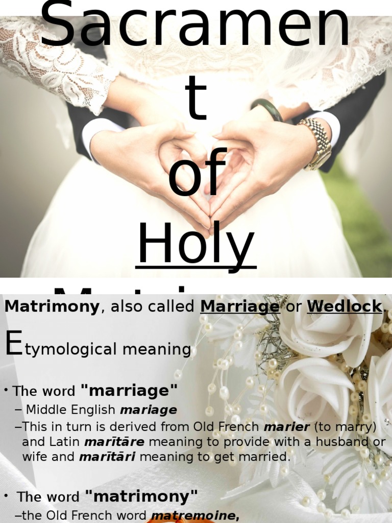 Understanding Holy Matrimony's Meaning | PDF | Marriage | Sacraments