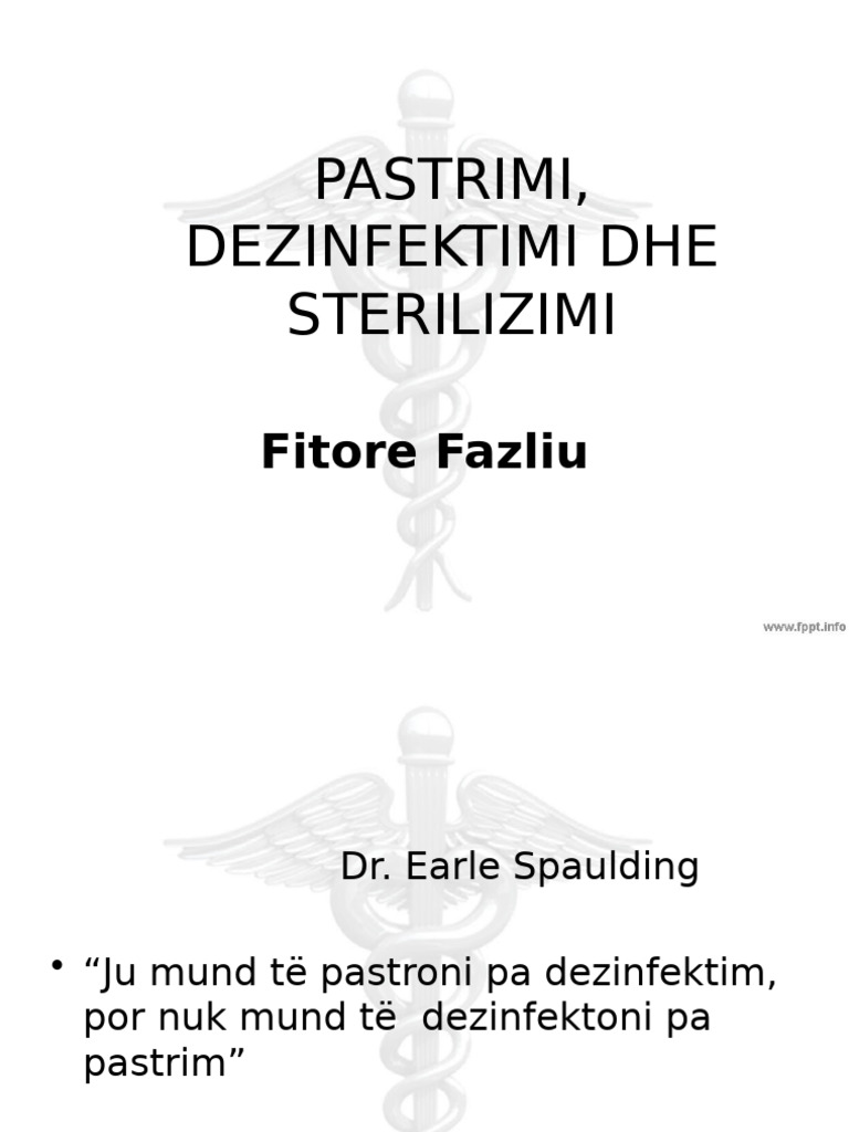 Pastrimi, Dezinfektimi e Sterilizimi | PDF