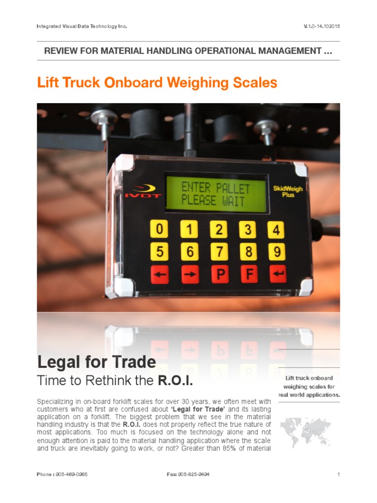 Forklift Weighing Scales | Forklift | Truck