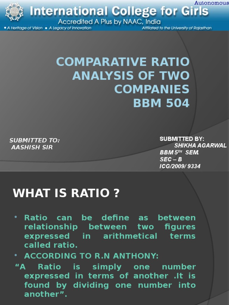 Comparative Ratio Analysis of Two Companies | Profit (Accounting) | Stocks