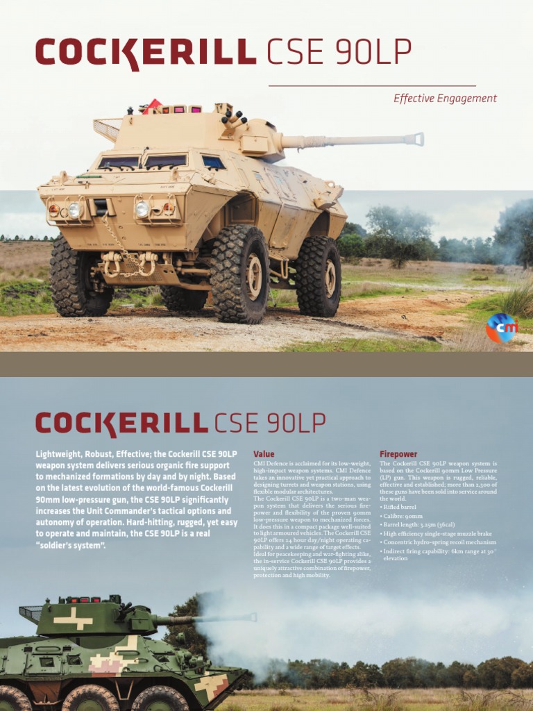 CMI Defence Cockerill CSE 90LP | PDF | Artillery | Gun Turret