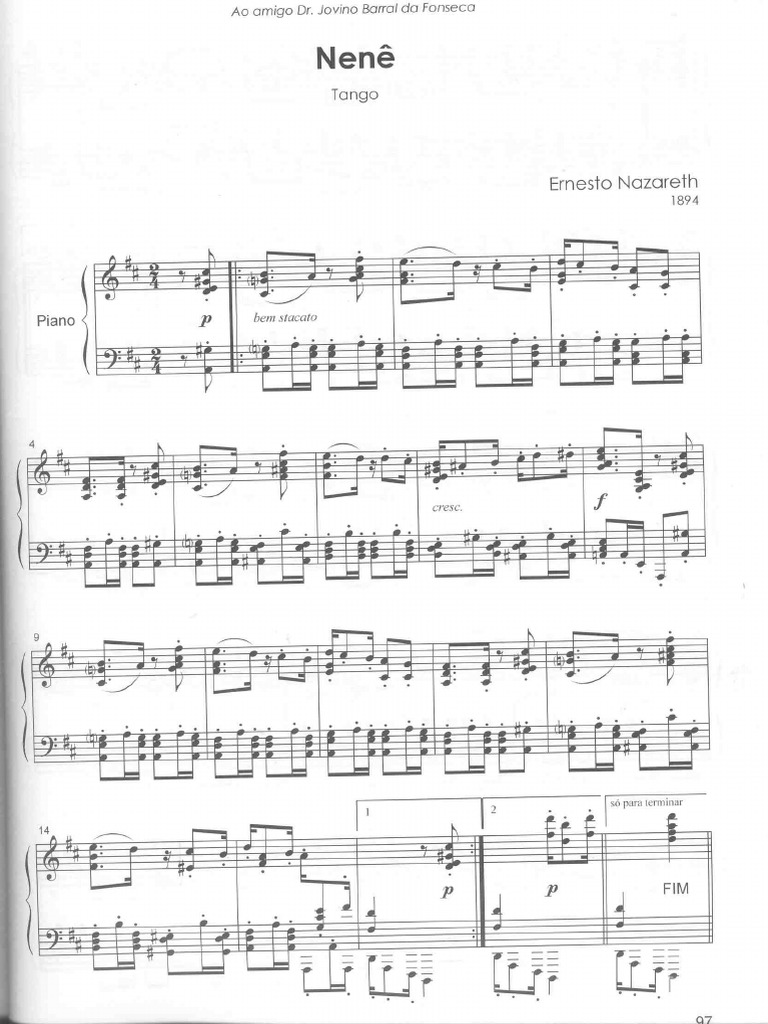 Ernesto Nazareth - Nene (Tango, Piano) PDF | PDF