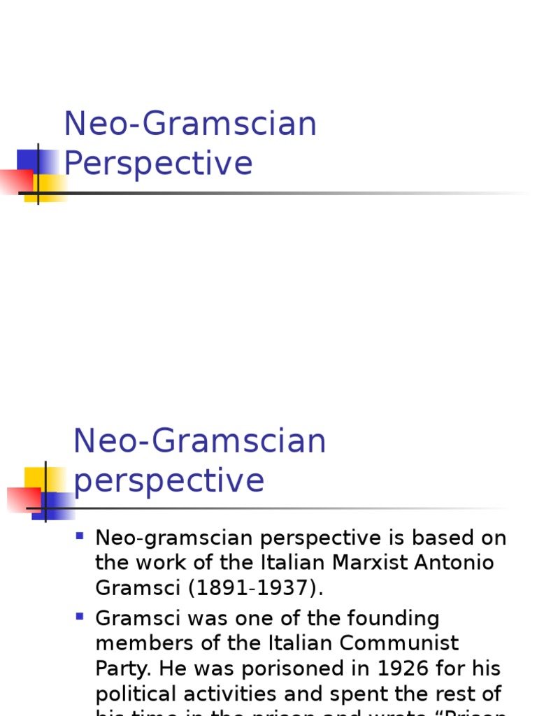 Neo-Gramscian Theory | Download Free PDF | Antonio Gramsci | Hegemony