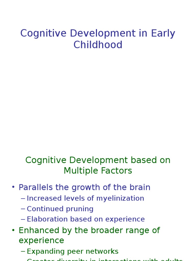 Cognitive Development in Early Childhood | PDF | Cognitive Development ...