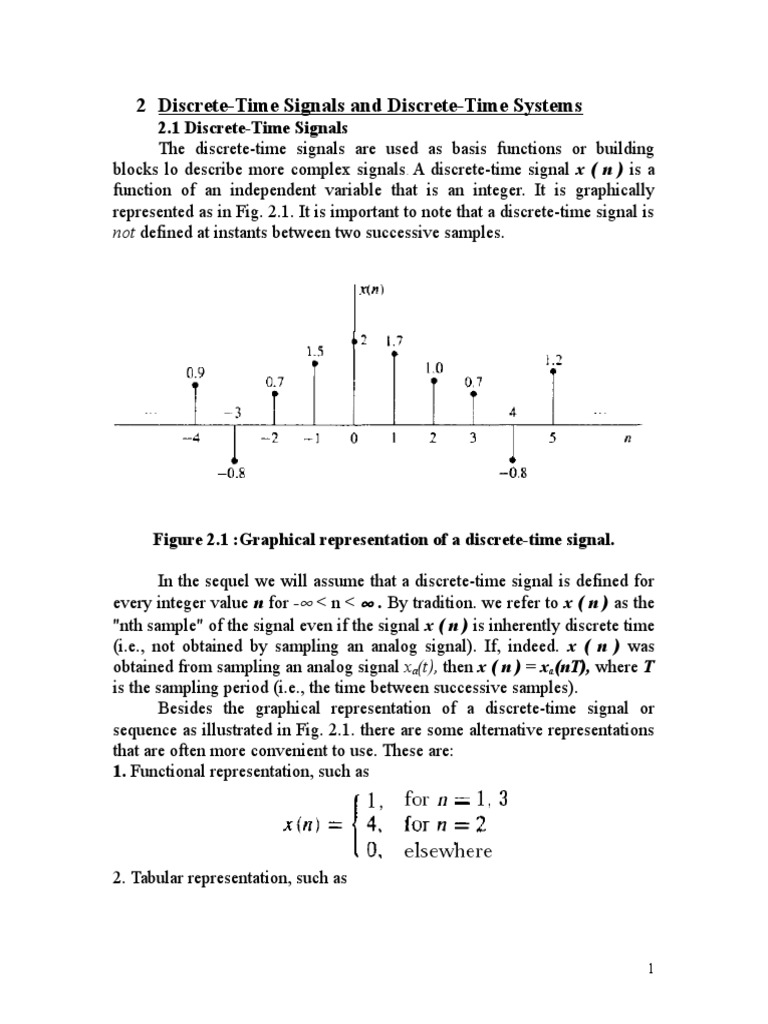 2 Discrete-Time Signals and Discrete-Time Systems | PDF | Discrete Time ...