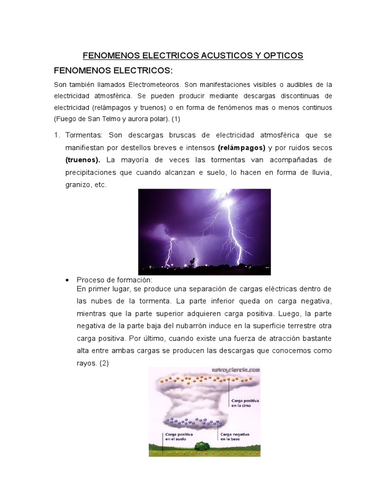 FENOMENOS ELECTRICOS | Electricidad atmosférica | Tormentas