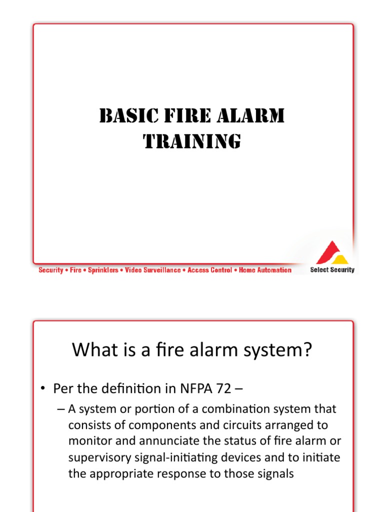 Basic Fire Alarm Training | PDF