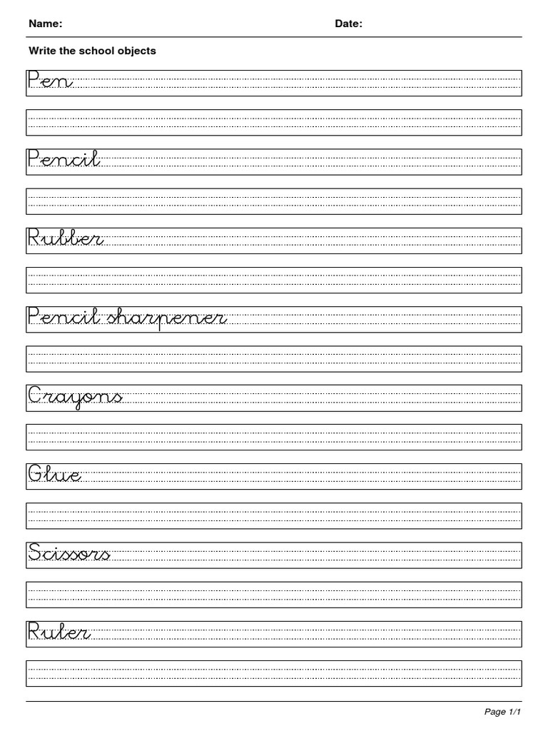 Writing Schoolobjects | PDF