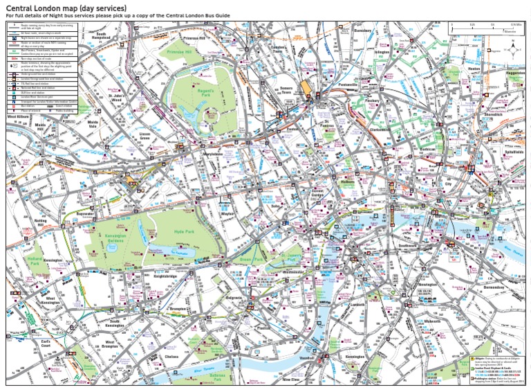 Central London Bus Map Pdf London Leisure