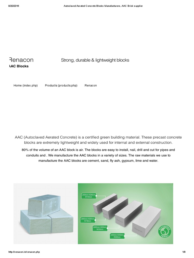 aac blocks.pdf | Brick | Concrete