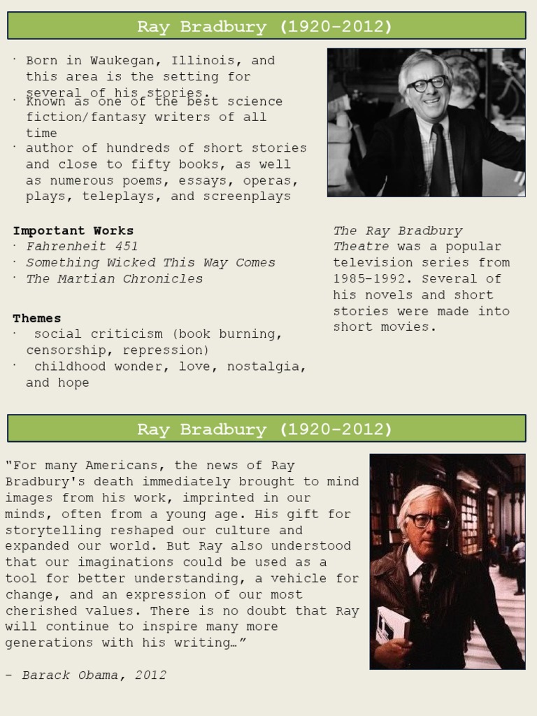 Ray Bradbury | PDF | Ray Bradbury