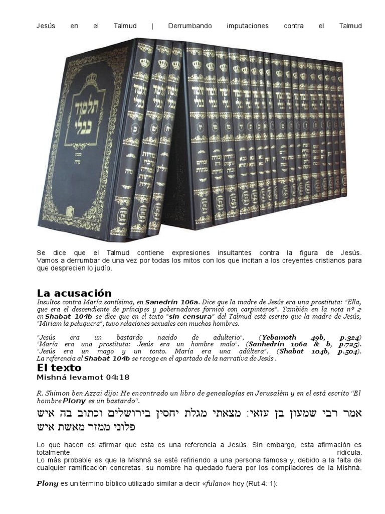 Jesus en El Talmud | PDF | Circuncisión | Talmud