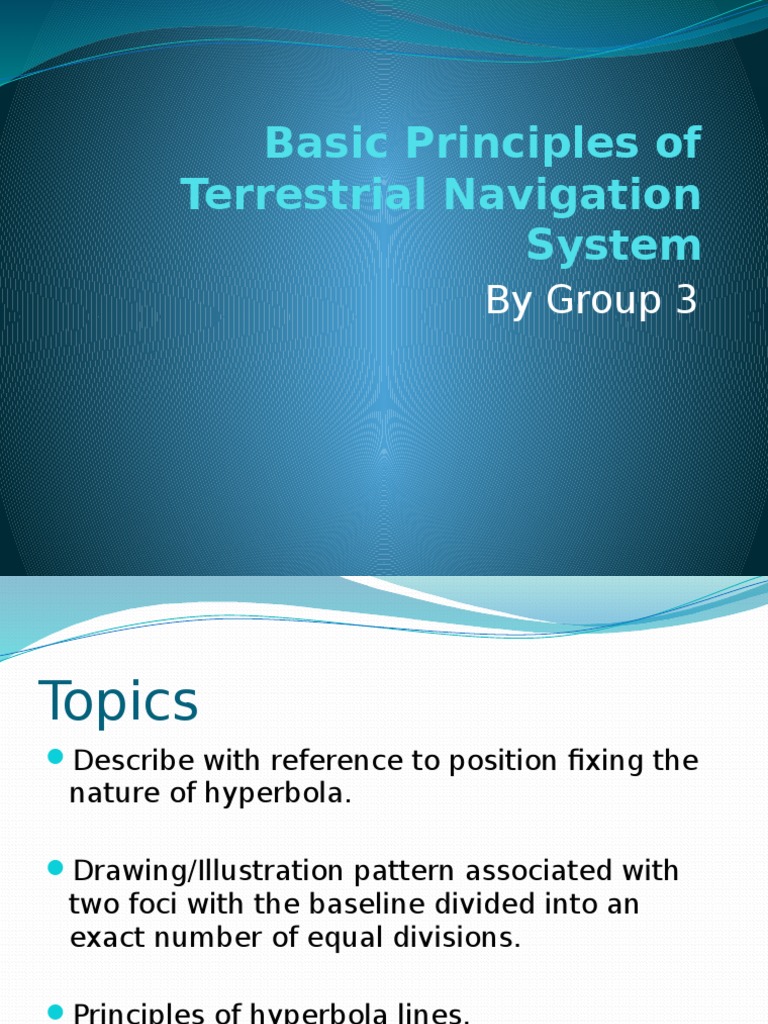 Basic Principles of Terrestrial Navigation System | PDF | Geometric ...
