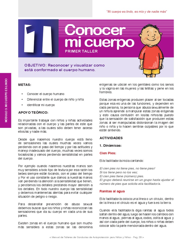 Autoprotección Infantil: Mi Cuerpo | PDF | Abuso infantil | Adultos