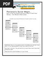 Printable Pentatonic Scales For Guitar Chart | PDF