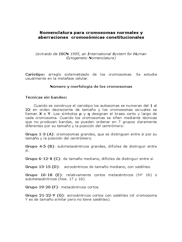 Nomenclatura ISCN PDF | PDF | Méthodes et références pédagogiques