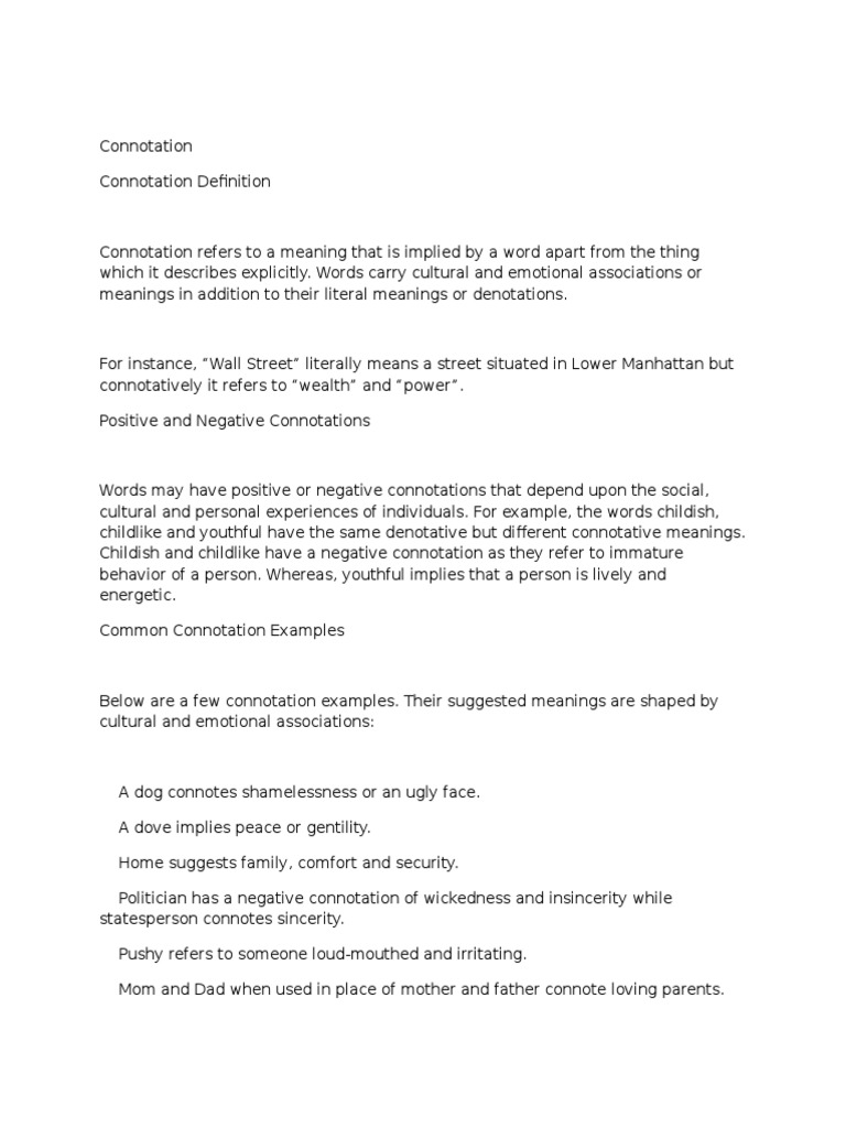 Connotation and Denotation | PDF | Logic | Metaphor