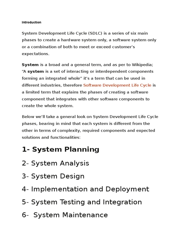 SDLC Phases Overview and Explanation | PDF | Technology & Engineering