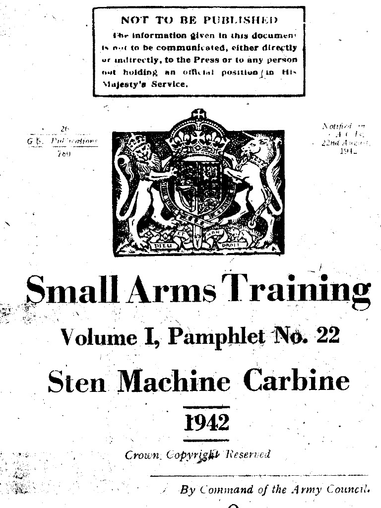 STEN Gun Training Guide | PDF | Finance & Money Management | History