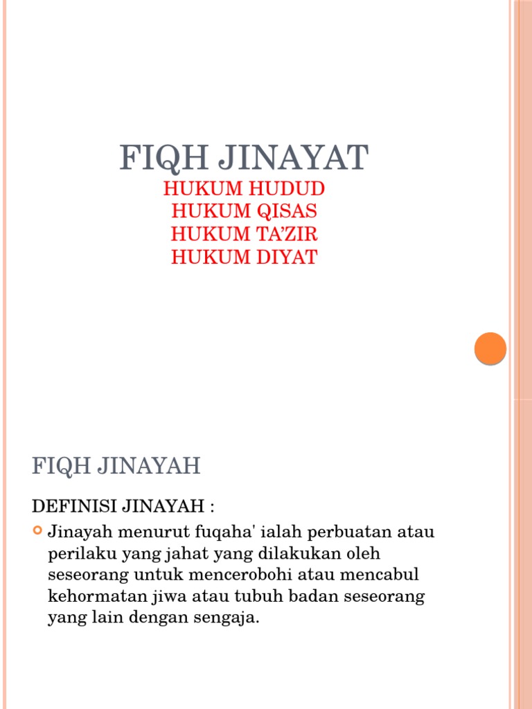 Fiqh Jinayah | PDF