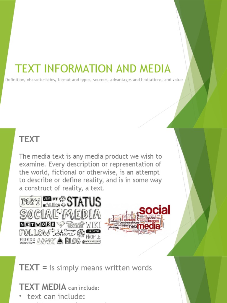 Understanding Text Information and Media | PDF