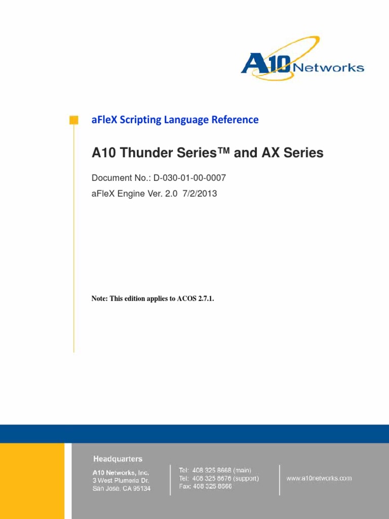 A10 Thunder AX 271-P1 aFleX Ref-2013.07.02 PDF | PDF | License | Command Line Interface