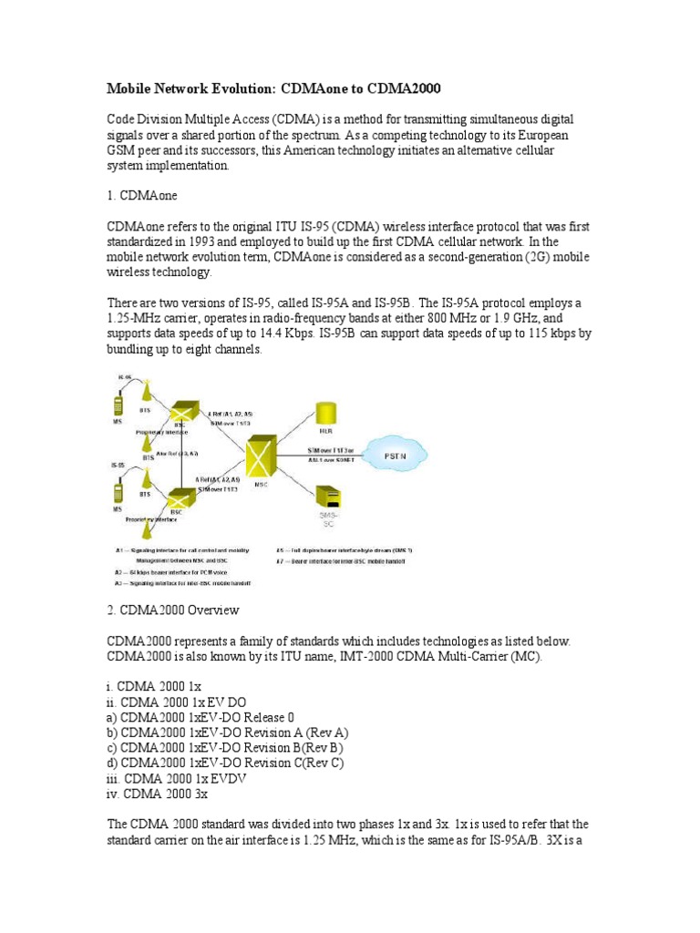 Evolution of Cdma | PDF | Mobile Telecommunications | Media Technology