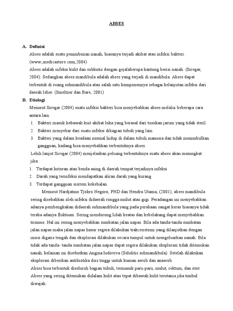 Abses Mandibula: Definisi dan Penanganan | PDF