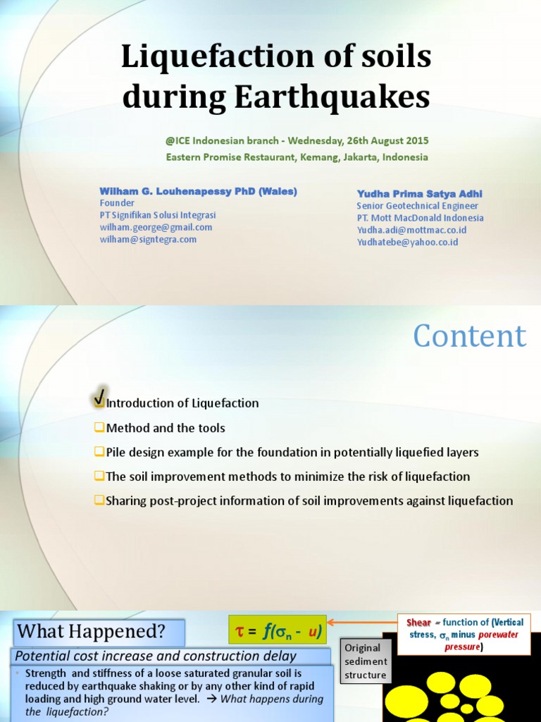 Liquefaction of Soils During Earthquakes | Soil Science | Sustainable ...
