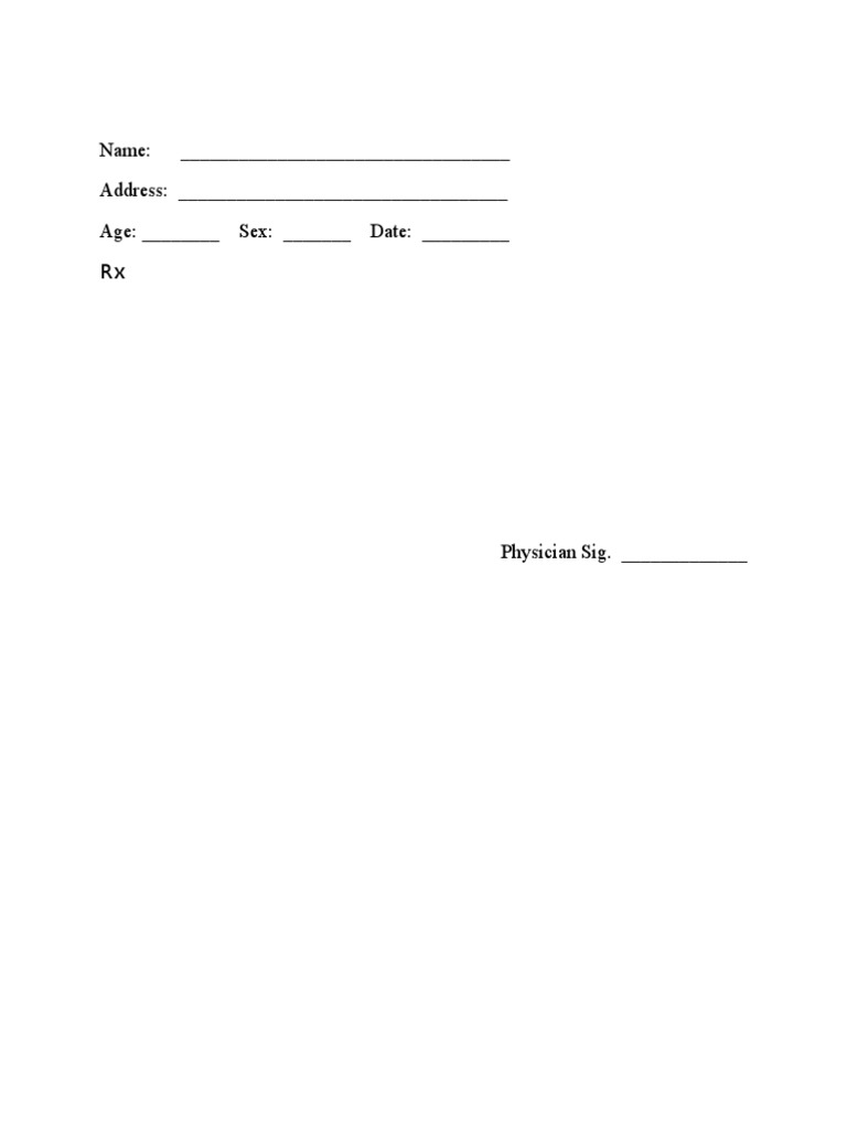 Priscription Sample | PDF