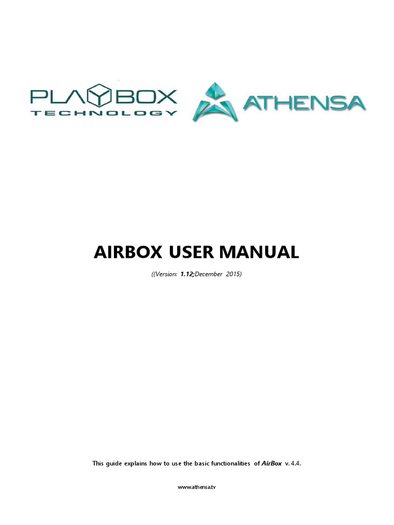 Air Box Users Manual | PDF | Video | Tab (Gui)