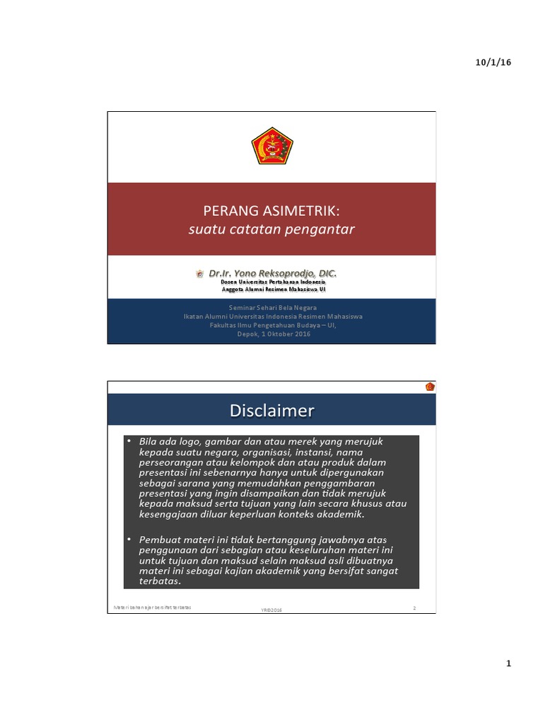 Perang Asimetrik Menwaui 011016 C PDF | PDF