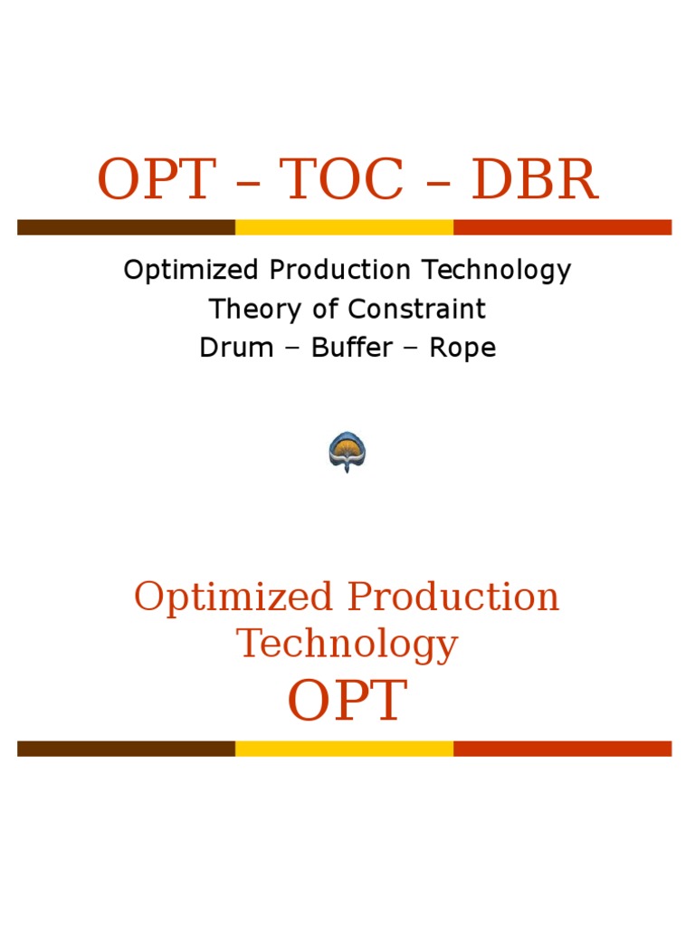 Opt Toc DBR | PDF | Leadership | Production And Manufacturing