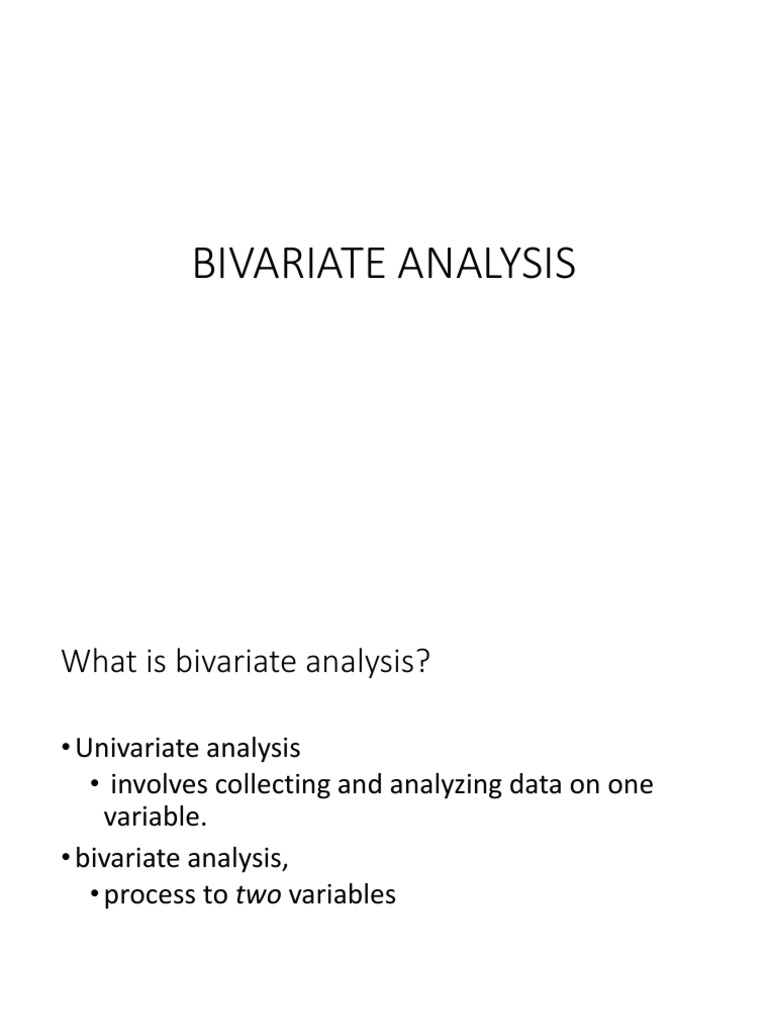 9.bivariate Analysis | PDF | Correlation And Dependence | Regression Analysis